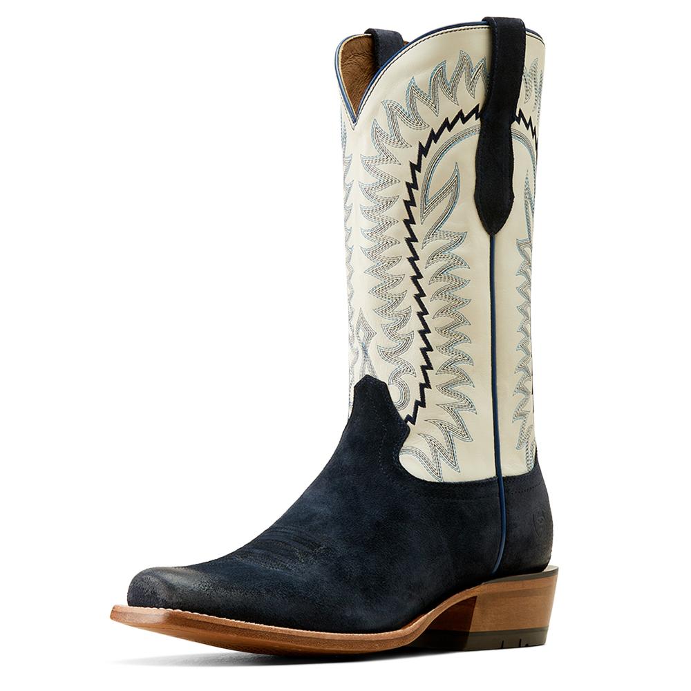 Ariat Men`s Polo Blue Roughout Vamp Futurity Time Cowboy Boot