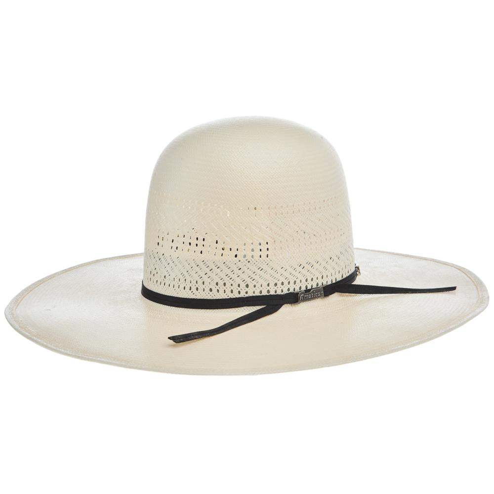 American Hats AHC 7400 Triple Vent Fancy Ivory 4 1/2in. Brim Open Crow