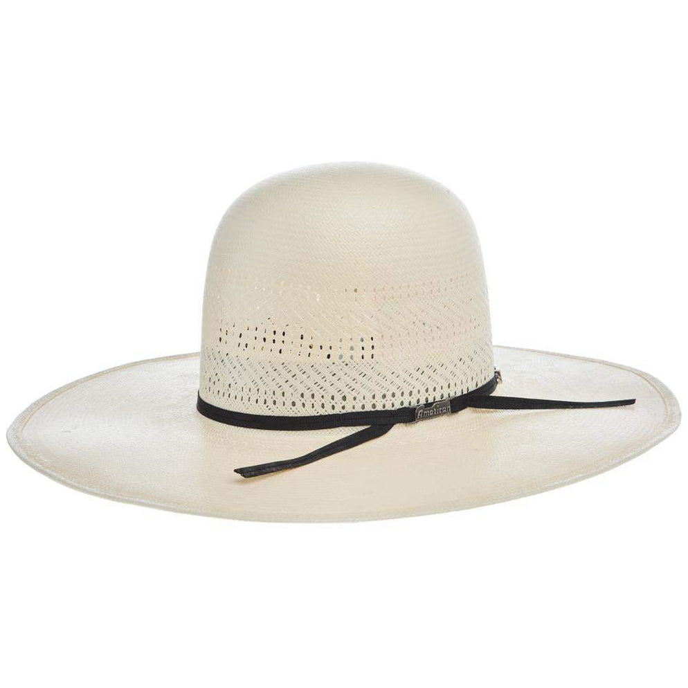 American Hats AHC 7400 Triple Vent Fancy Ivory 4 1/2in. Brim Open Crow
