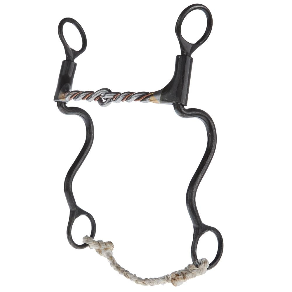 Dutton Bits 2 Piece Twisted Wire Snaffle W/CPR Wire Long Calvary Shank