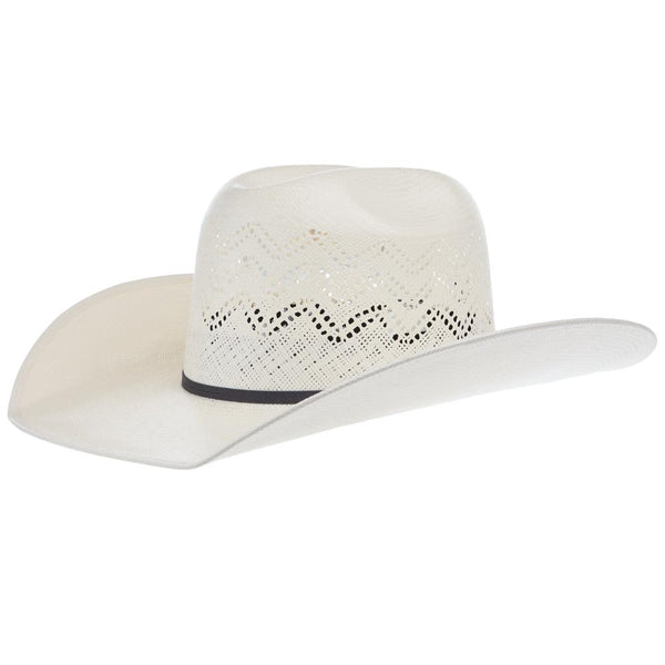 Prohats 55 Ivory 4 1/4in Brim Minnick Charcoal Band Straw