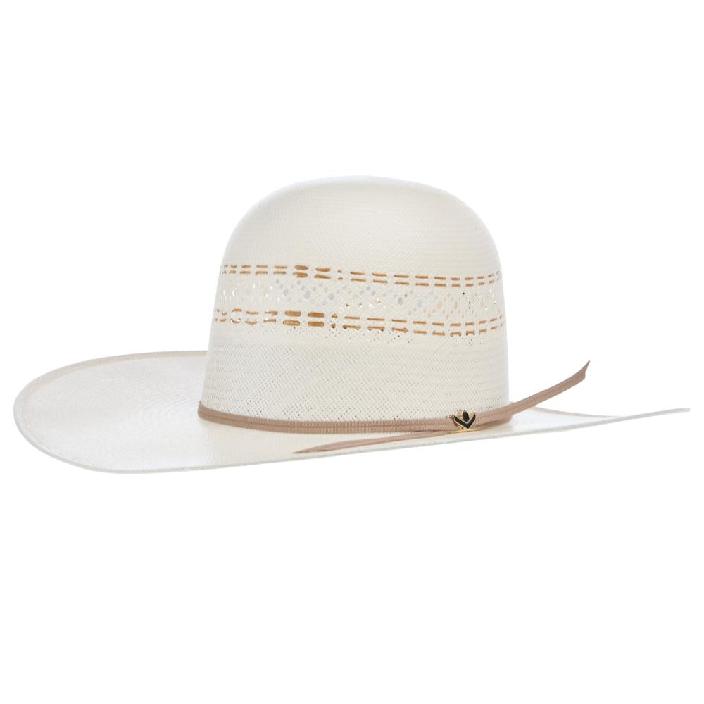 Prohats 77 Ivory 4 1/2in Brim Open Crown Light Chocolate Band Straw