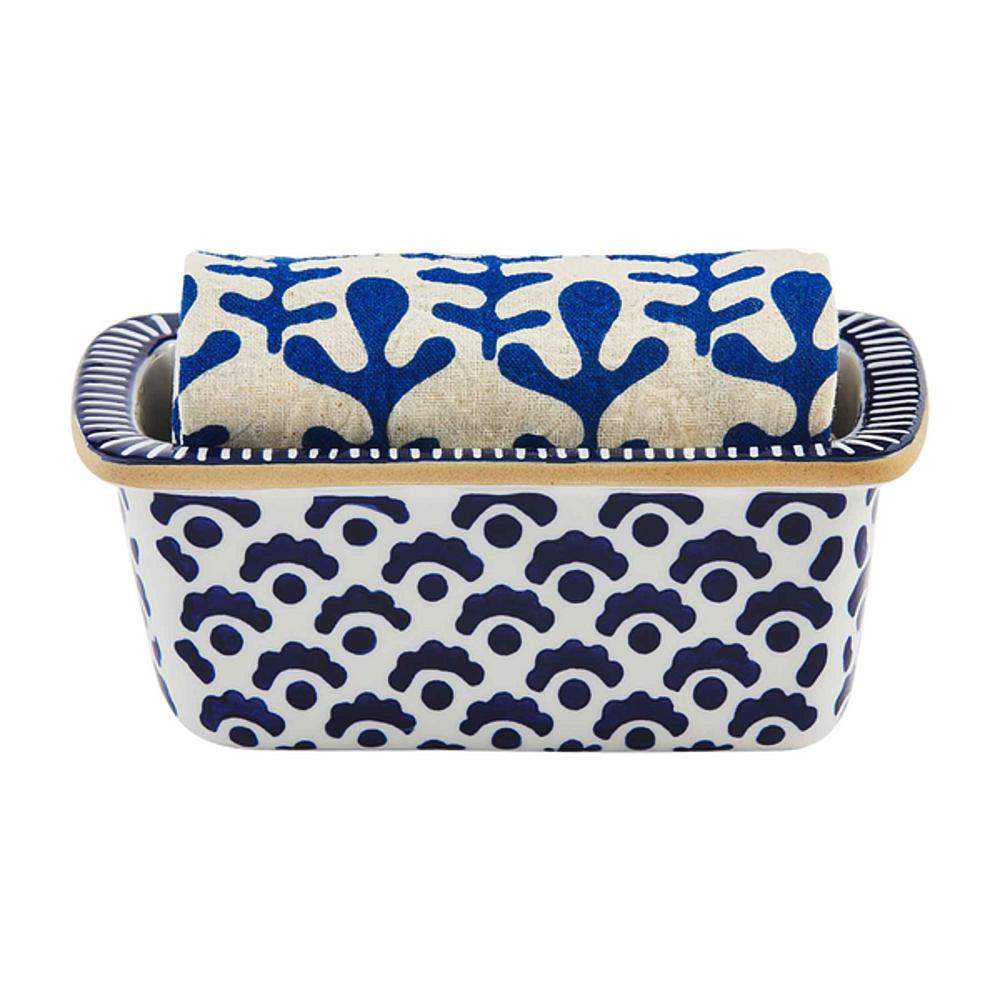 Mud Pie Blue Indigo Mini Loaf Pan