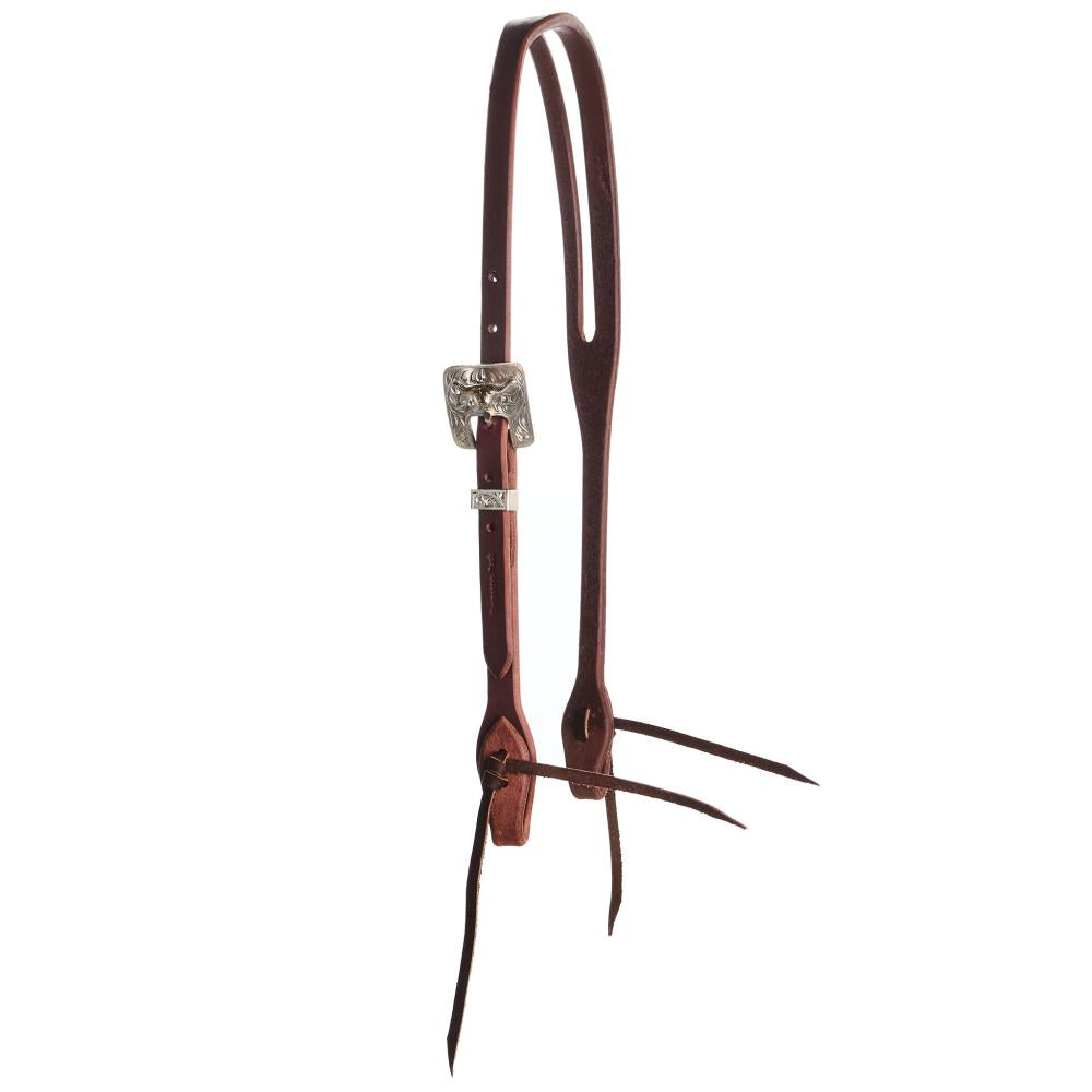 Cowperson Tack 5/8in. Square Steel Heel Buckle Slot Ear Headstall