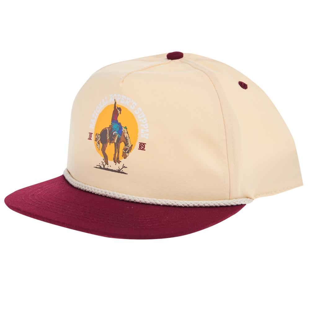 NRS Vintage Cowboy Burgundy and Cream Cap