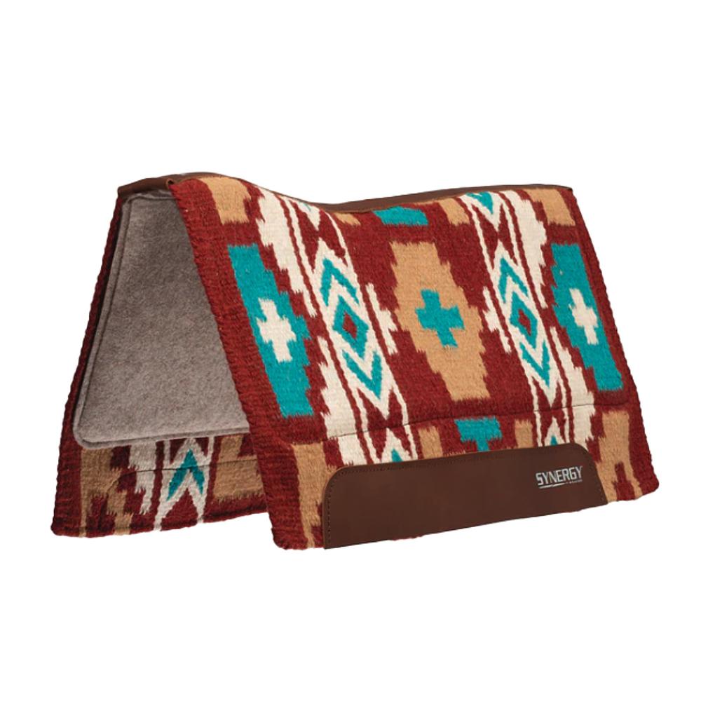 Weaver Leather Synergy Rambler Maroon and White Blanket Top Felt Saddl