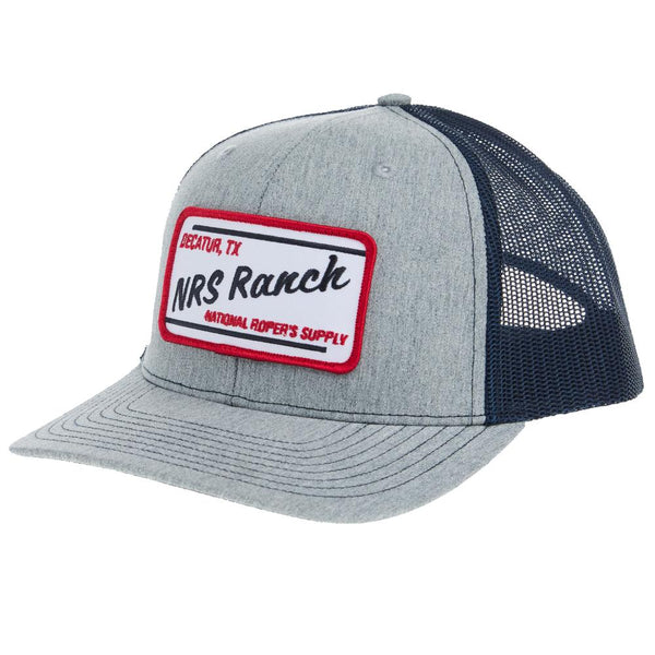 NRS Ranch Grey and Navy Embroidered Patch Cap