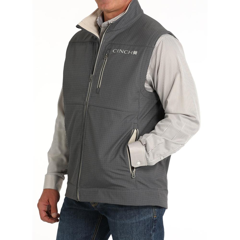 Cinch Men's Conceal Carry Grey Bonded Vest