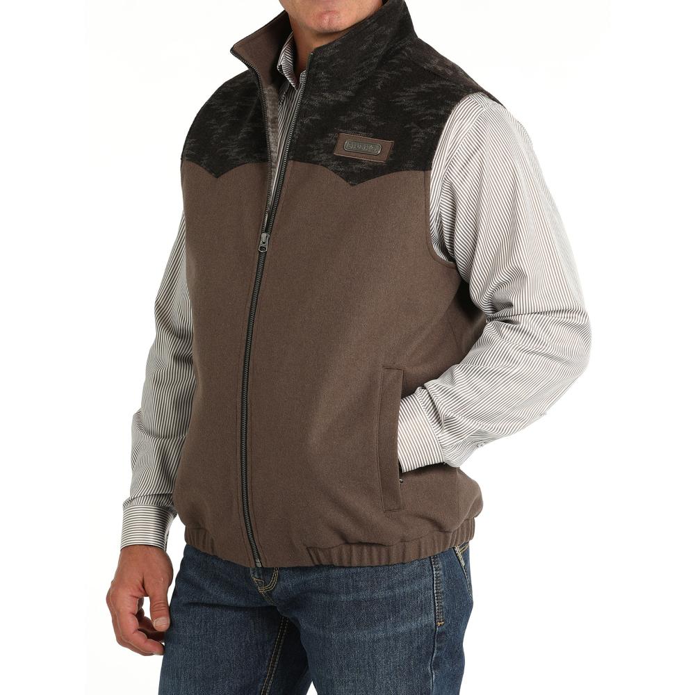 Cinch Men's Conceal Carry Wooly Brown Vest