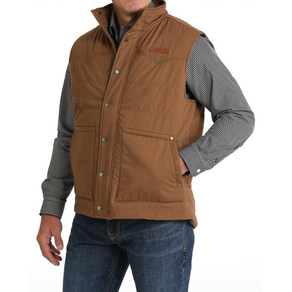 Cinch Men's Brown Quilted Vest
