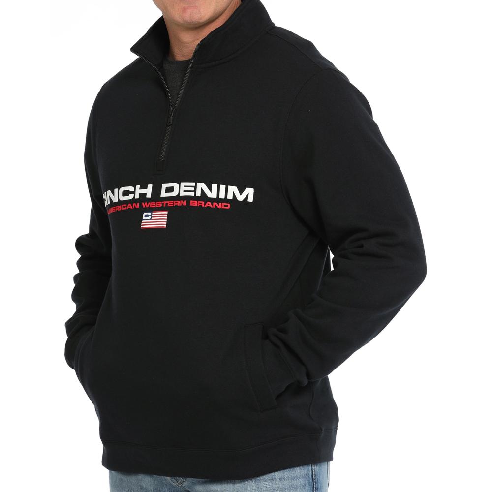 Cinch Men's Flag 1/4 Zip Fleece Pullover