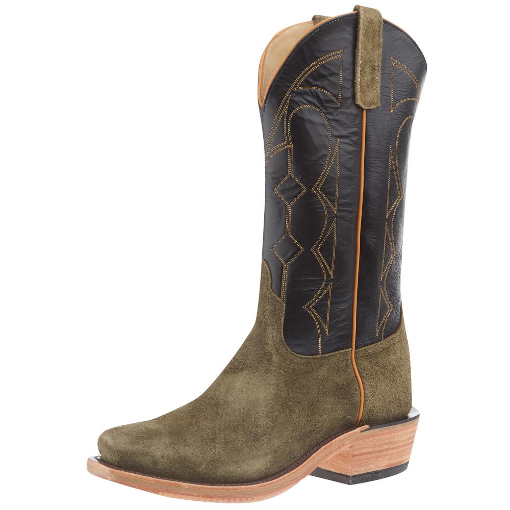 Anderson Bean Men`s AB Ride Ready Military Green Roughout Vamp 13in Bl