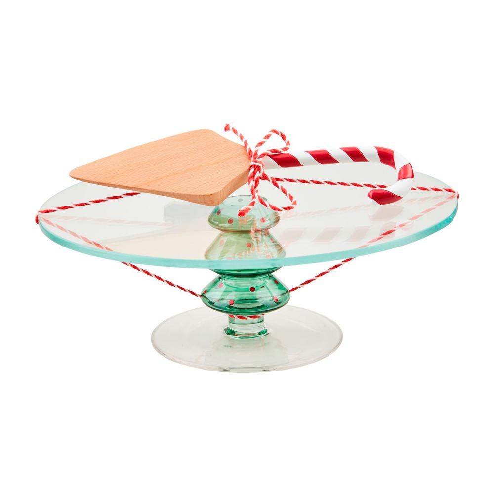Mud Pie Glass Tree Pedestal Set