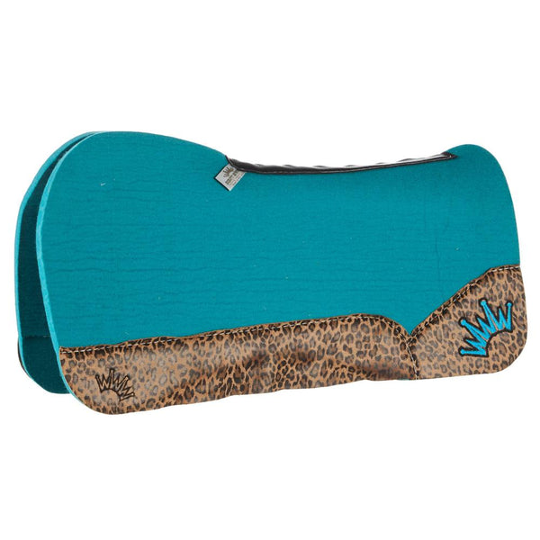 Best Ever Pads Kush Turquoise Leopard Wither Relief Saddle Pad