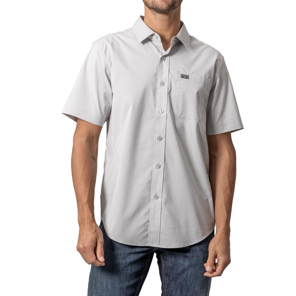Kimes Ranch Men's Linville Silver White Dress Shirt