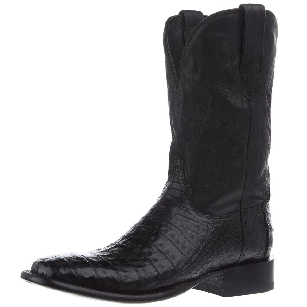 Tecovas Men`s William Midnight Caiman Vamp 12In Bovine Midnight Top Bo