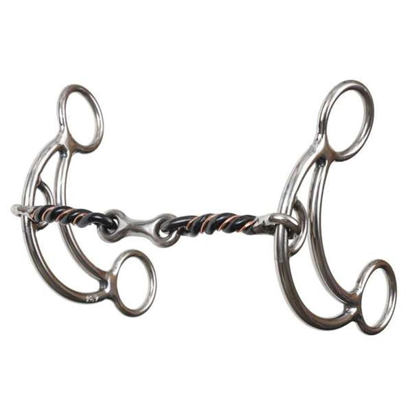 Reinsman Copper Twisted Wire Dog Bone Crescent Locked Gag Bit