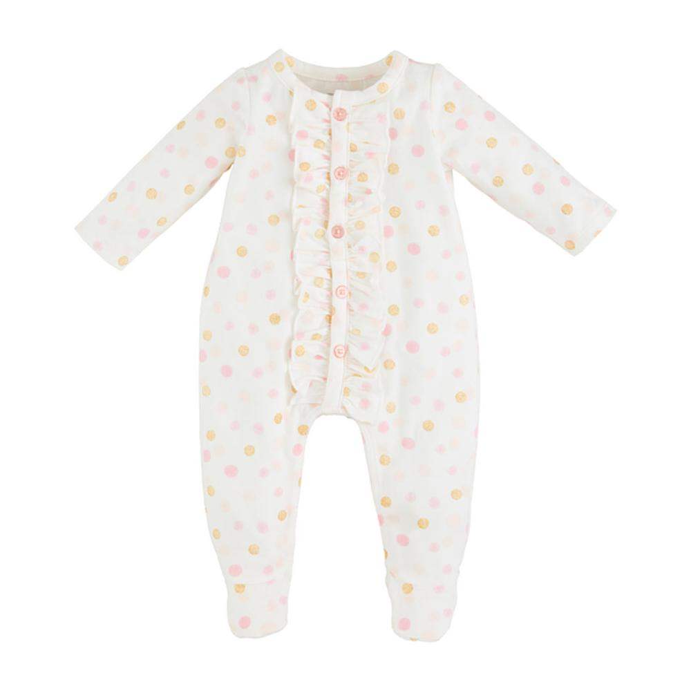 Mud Pie Girls Dot Ruffle Sleeper