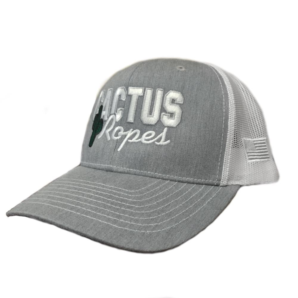 Cactus Gear Heather Grey and White Logo Mesh Back Cap