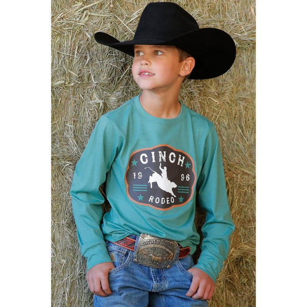 Cinch Boys Rodeo Green Tee