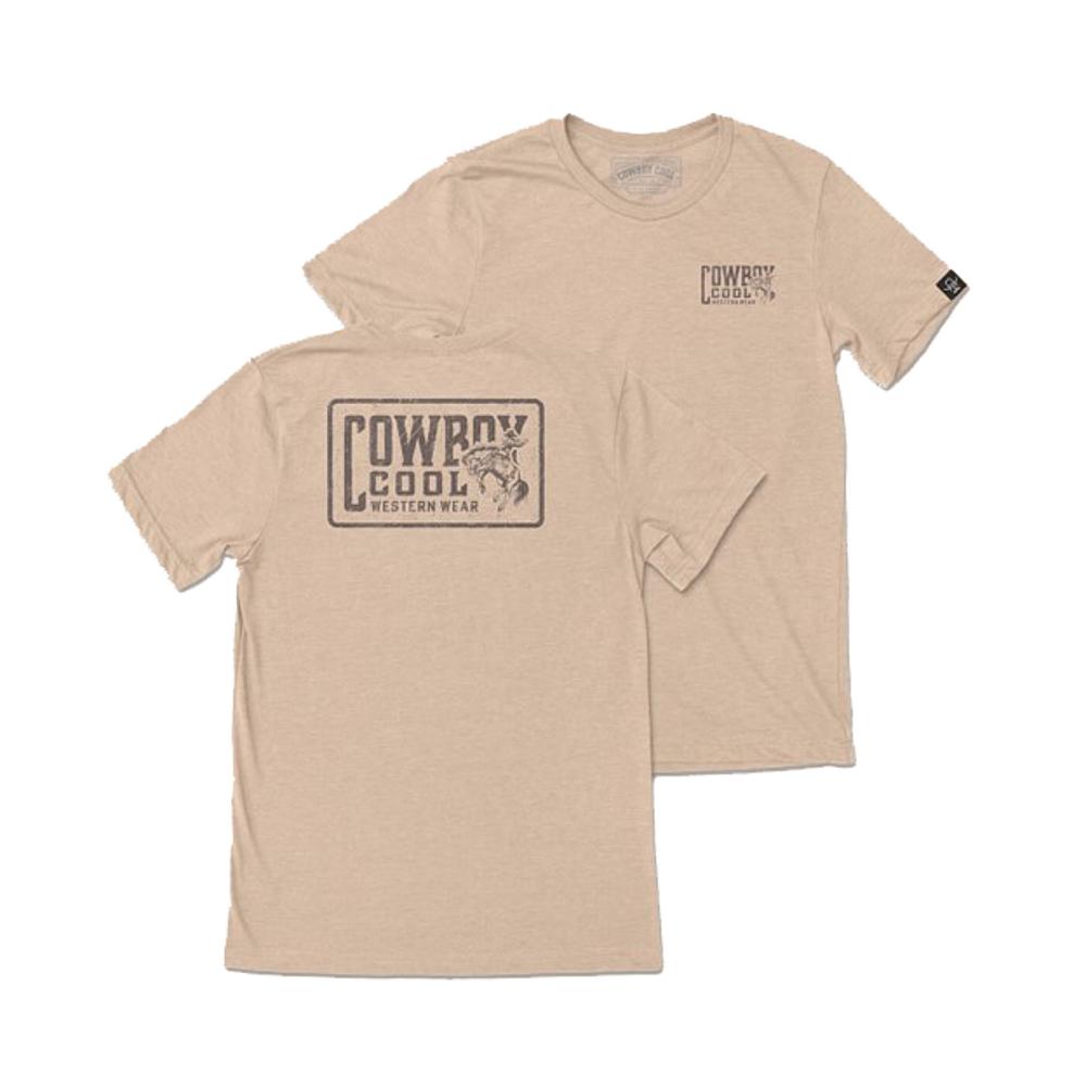 Cowboy Cool Mens Tan Rough Rider Tee