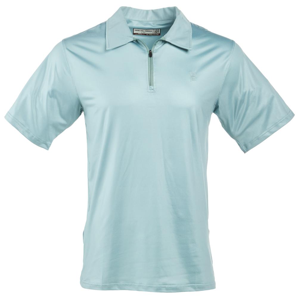 Sand Hill Ranch Sand Hill Mens Sage 1/4 Zip Polo