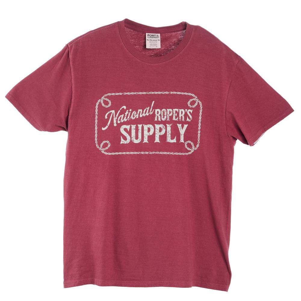 Brandcowboy National Ropers Supply Rope Logo Red Rock Tee