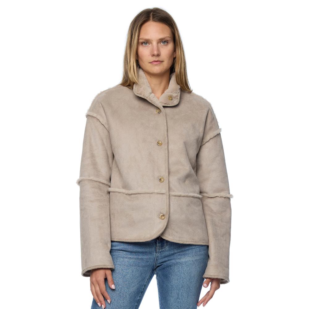 Flag & Anthem Womens Pennington Reversible Faux Fur Jacket