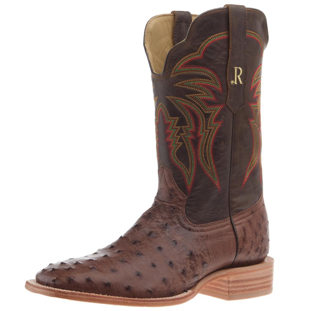 R Watson Boots Men`s Kango Tobac Full Quill Ostrich Vamp 11In Tuscany