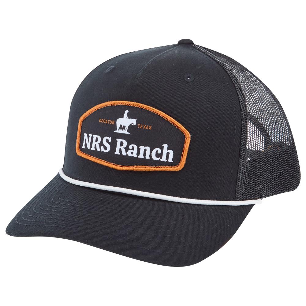 NRS Ranch Horse/Rider Logo Black/White Cap