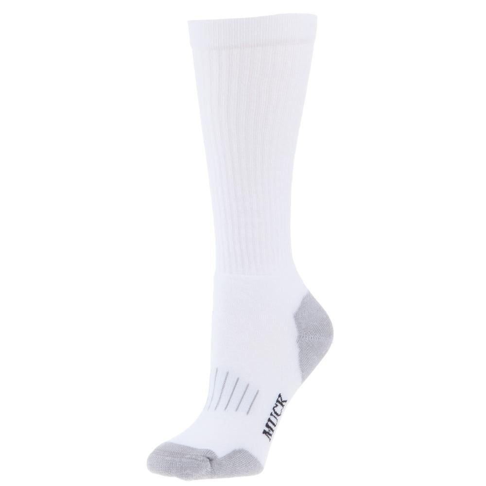 Carolina Hoisery Muck Unisex White Ultra-Dri Crew Sock 2 Pack LARGE