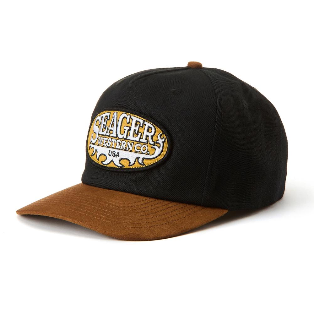 Seager Inc Mens Buckle Black Cap