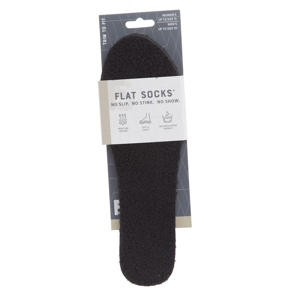 Flat Socks Black Curly Pile Flat Sock SMALL