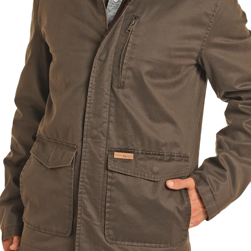 Panhandle Brown Oil Skin Jacket w/Corduroy Trim