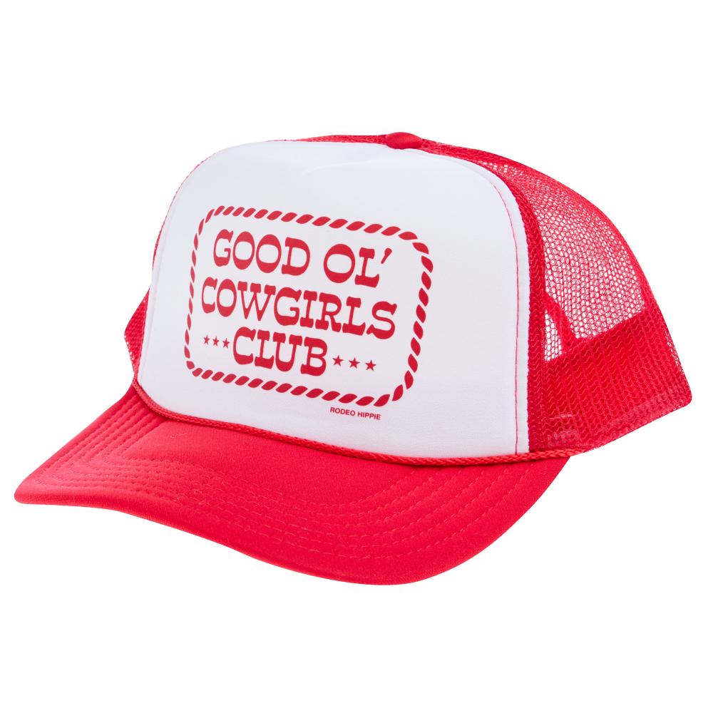 Rodeo Hippie Good Ol Cowgirls Club Red/White Cap