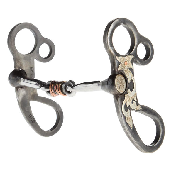 White`S Bits And Spurs Silver Engraved Snaffle Dog Bone Short Shank Bi