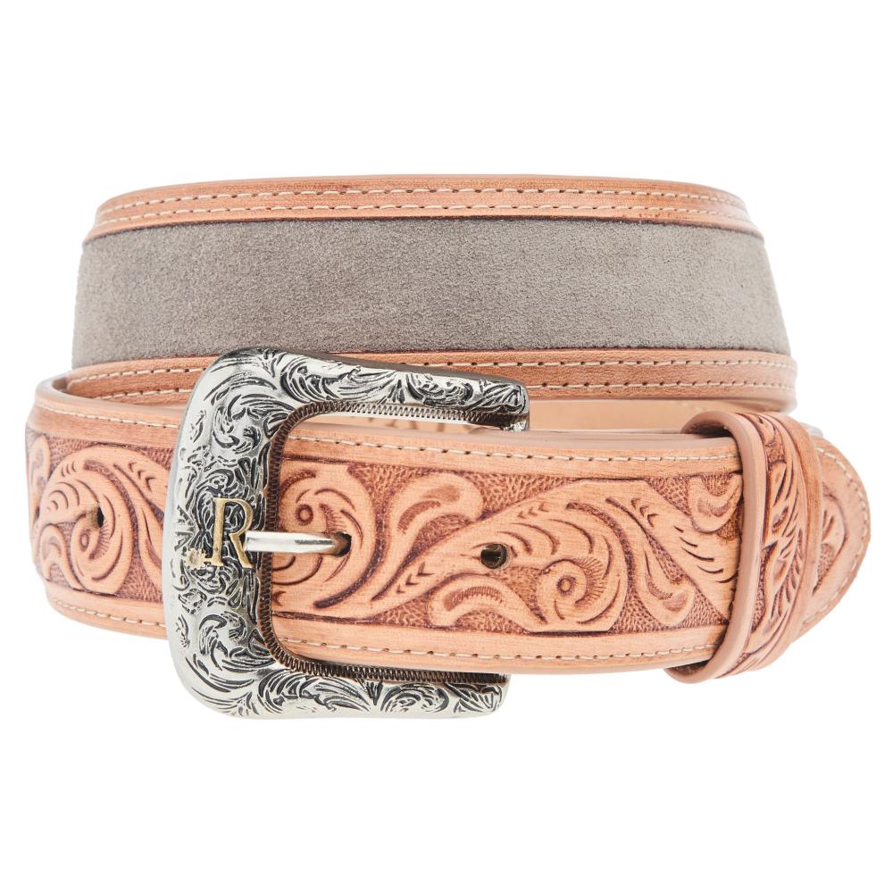 R Watson Boots Charcoal Roughout Underlay Belt