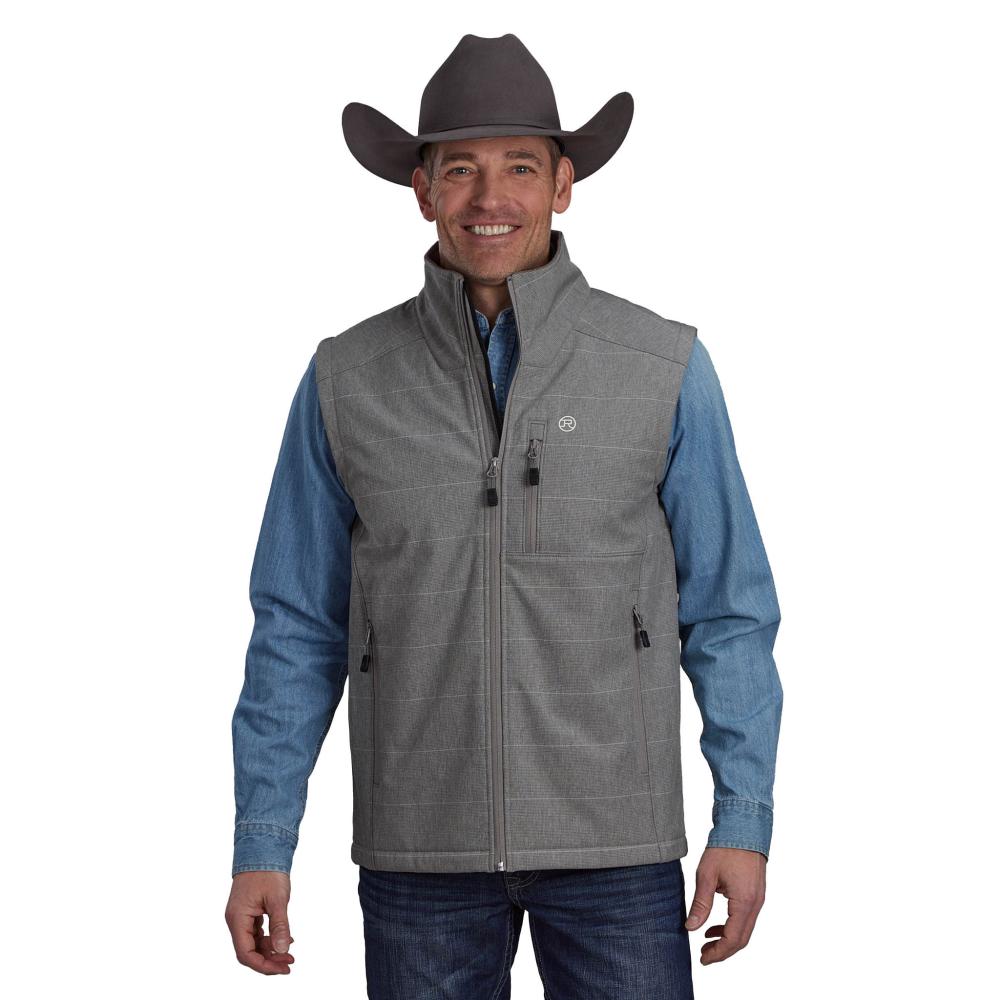 ROPER Mens Grey Tech Softshell Vest