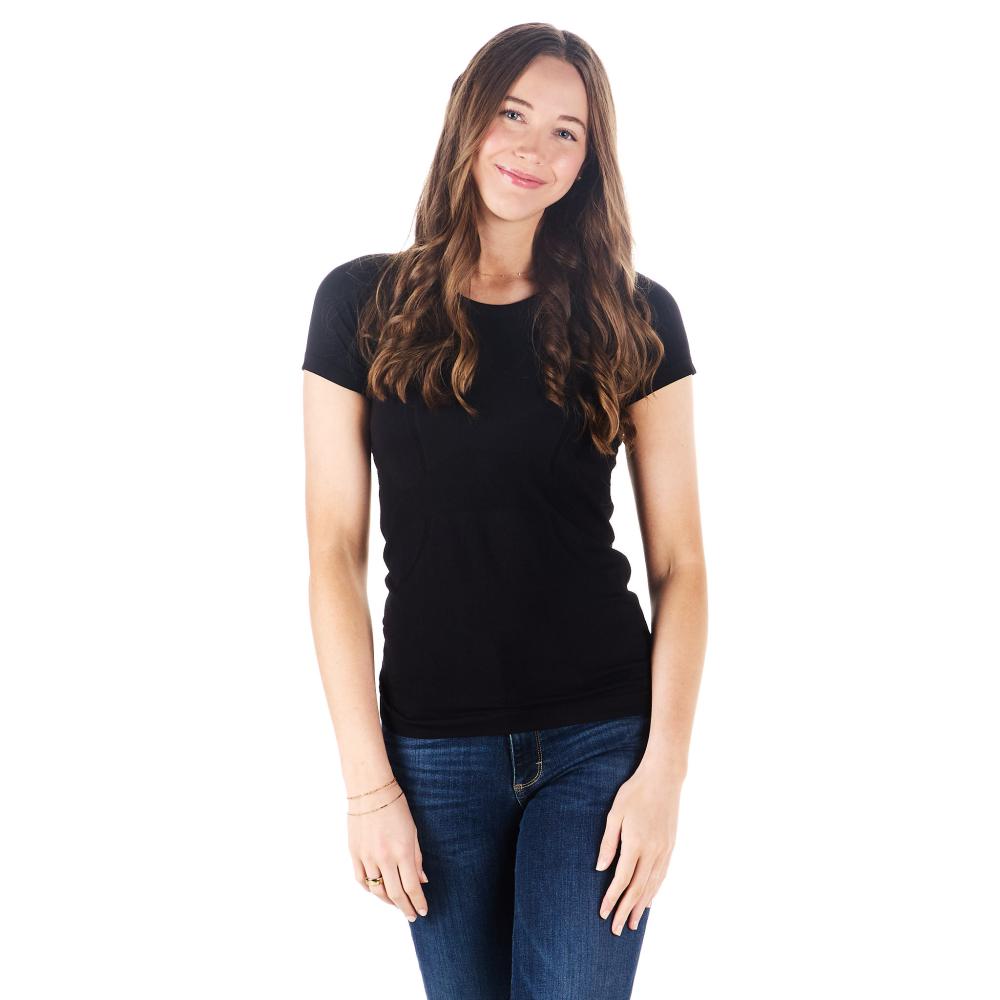 The Tackhack Womens Tack Hack Black Equitation Short Sleeve Tech Tee
