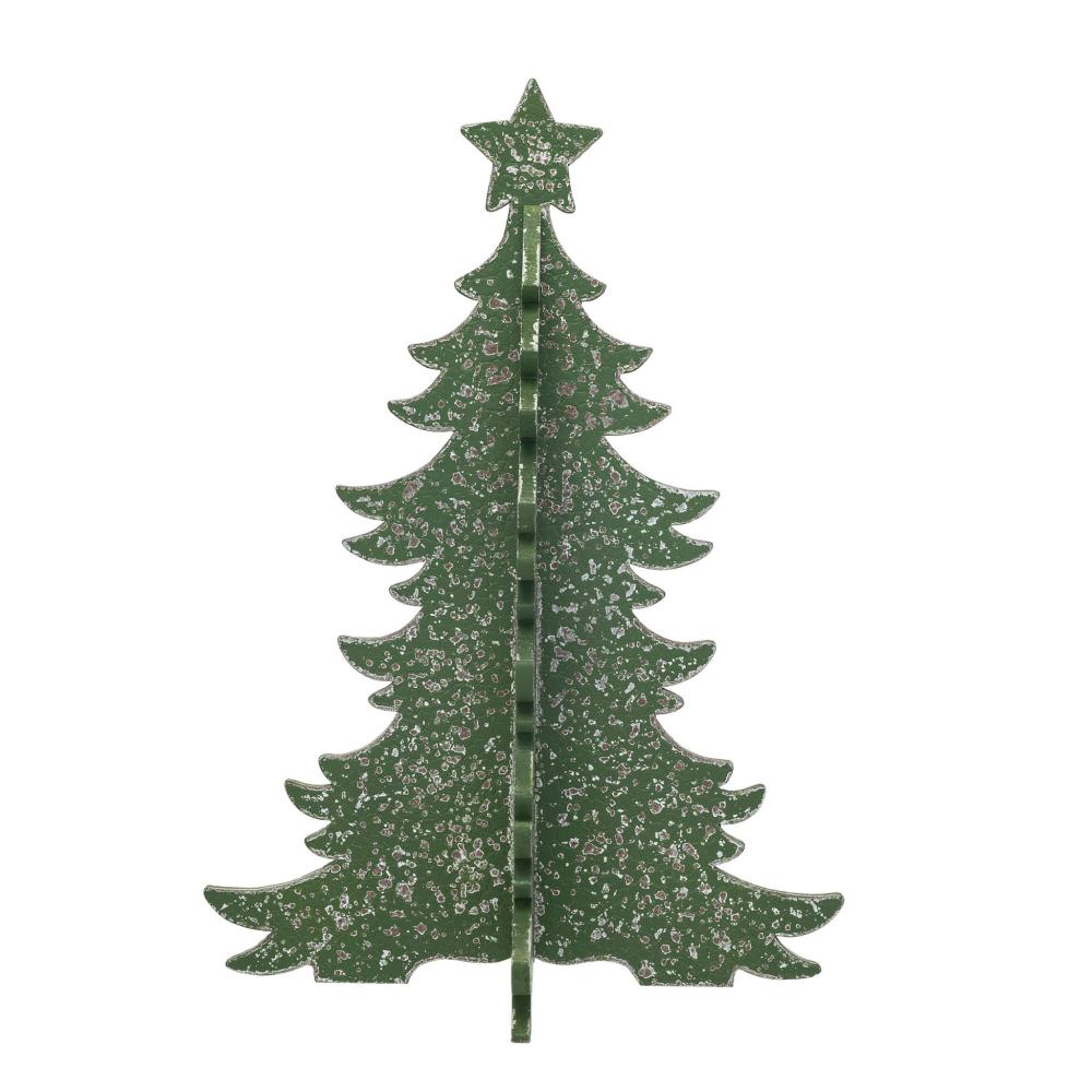 Creative Co-Op MDF Interlocking Distressed Christmas Tree