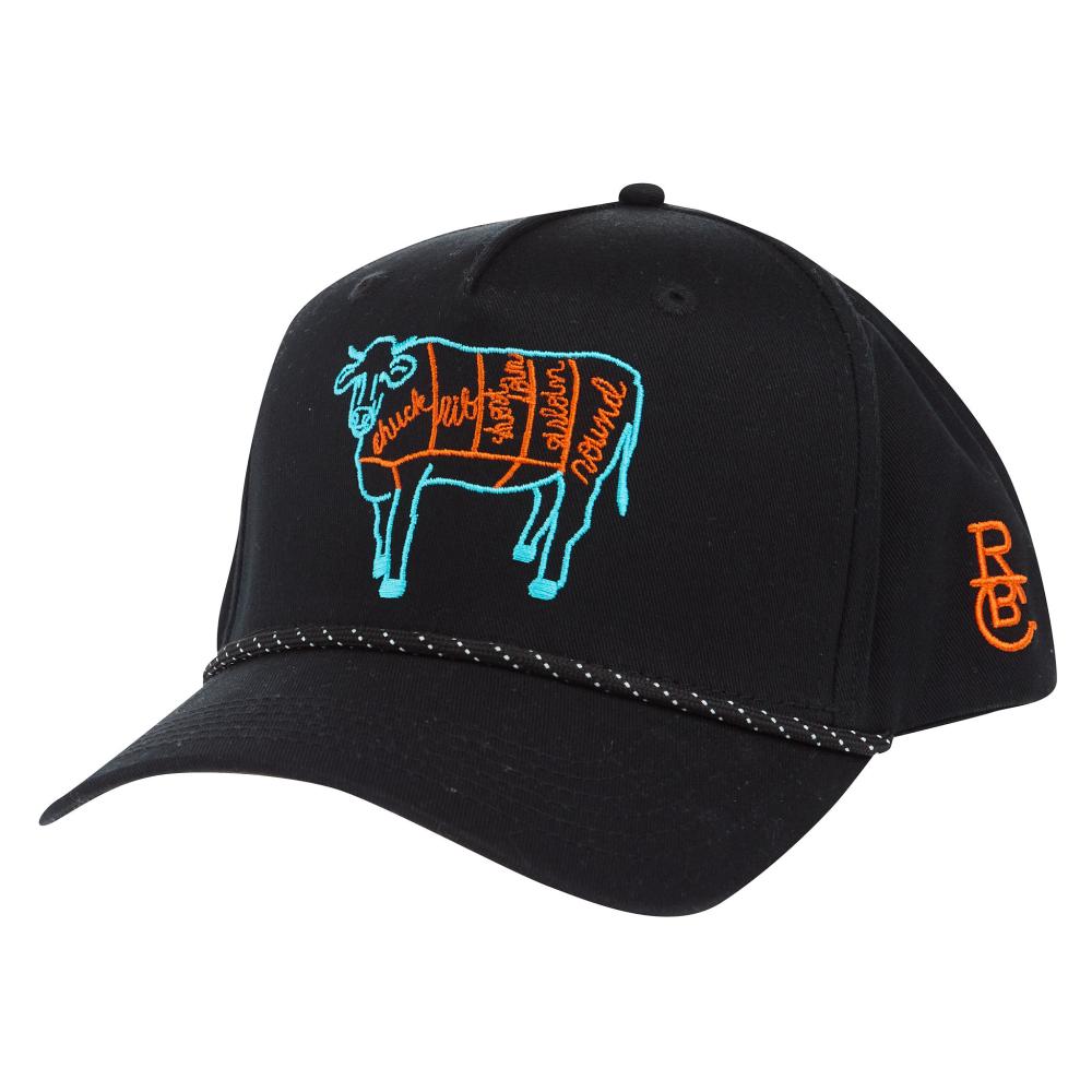 Raised by Coyotes Mens Coyotes Black Beef Cuts Cap