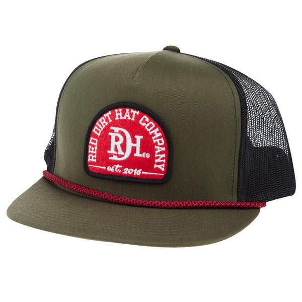 Red Dirt Hat Company Olive Black Ruger Cap