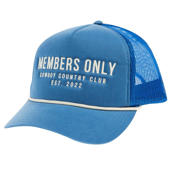 Cowboy Country Club Llc Blue Cowboy Trucker Cap