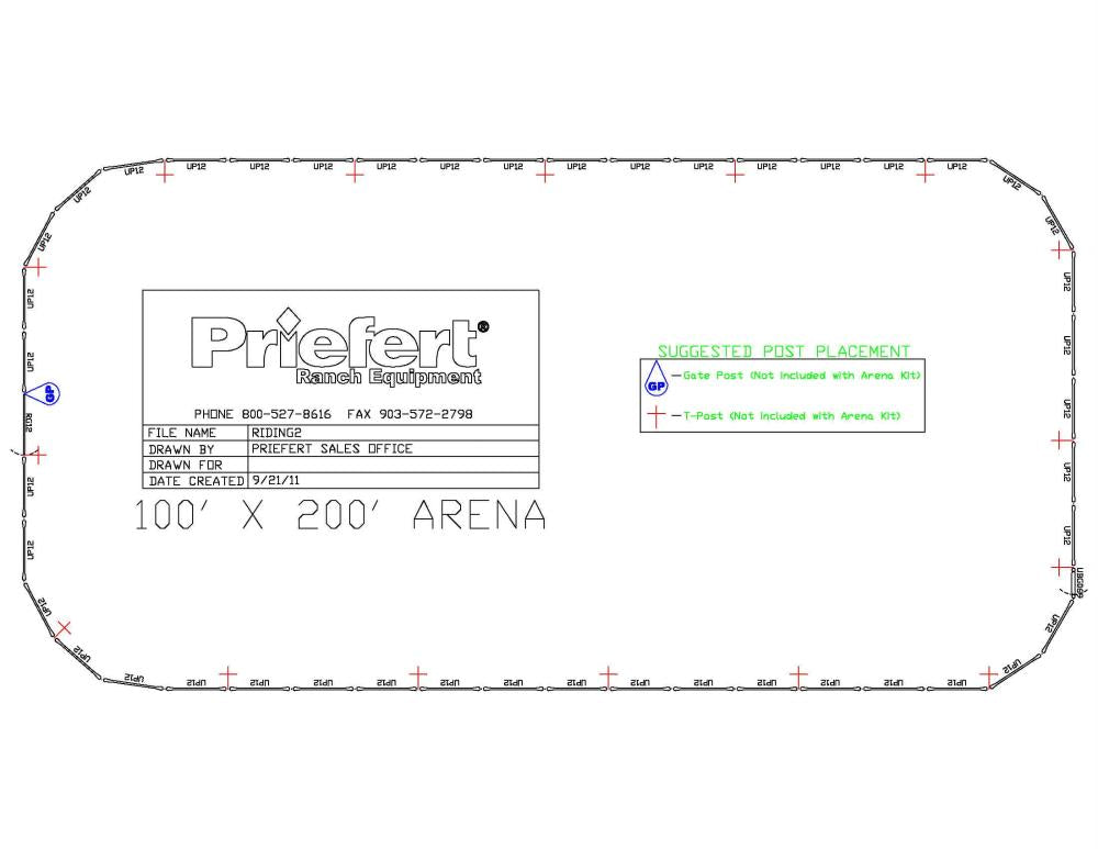 Priefert Riding Arena 100'x200' Utility