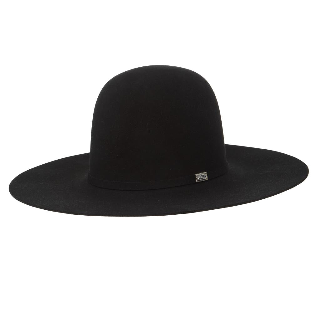 Resistol 100X Black 4 1/4 in. Brim Open Crown Felt Hat