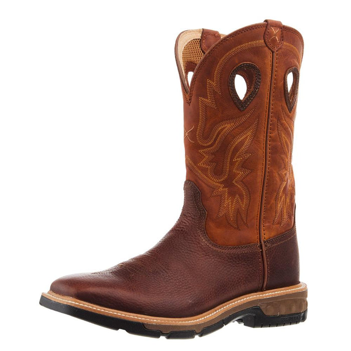 Twisted X Mens Ginger/Rust Soft Toe Western Work Boot