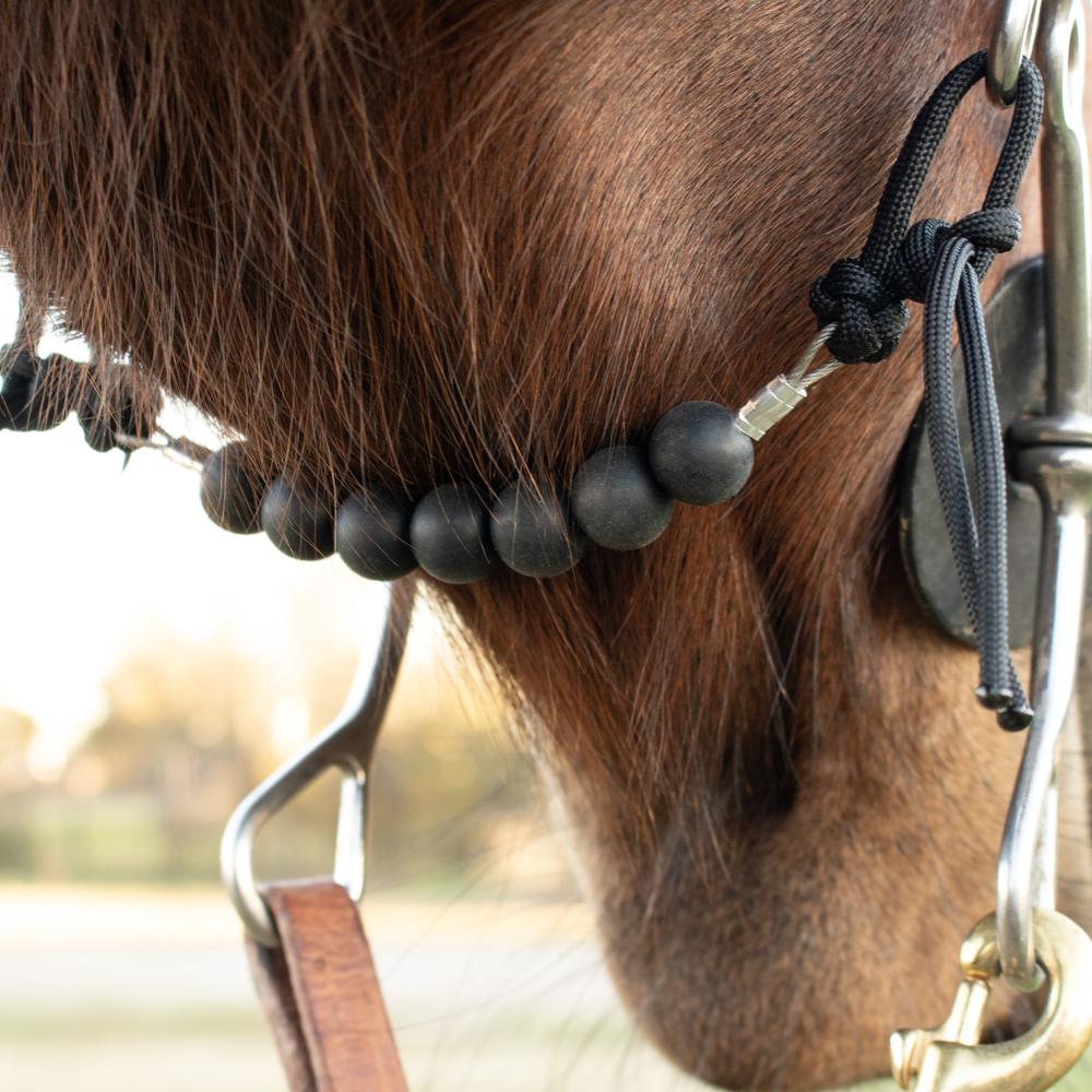 NRS Solid Black Silicone Beaded Curb Strap