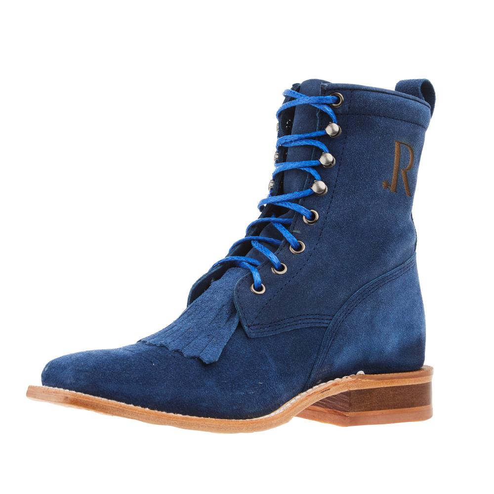 R Watson Boots Womens Royal Blue Lacer Roughout Boot