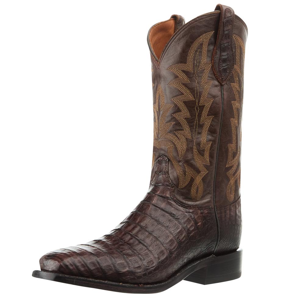 Justin Boot Company Men`s George Strait Panama Brown Caiman 12In Brown