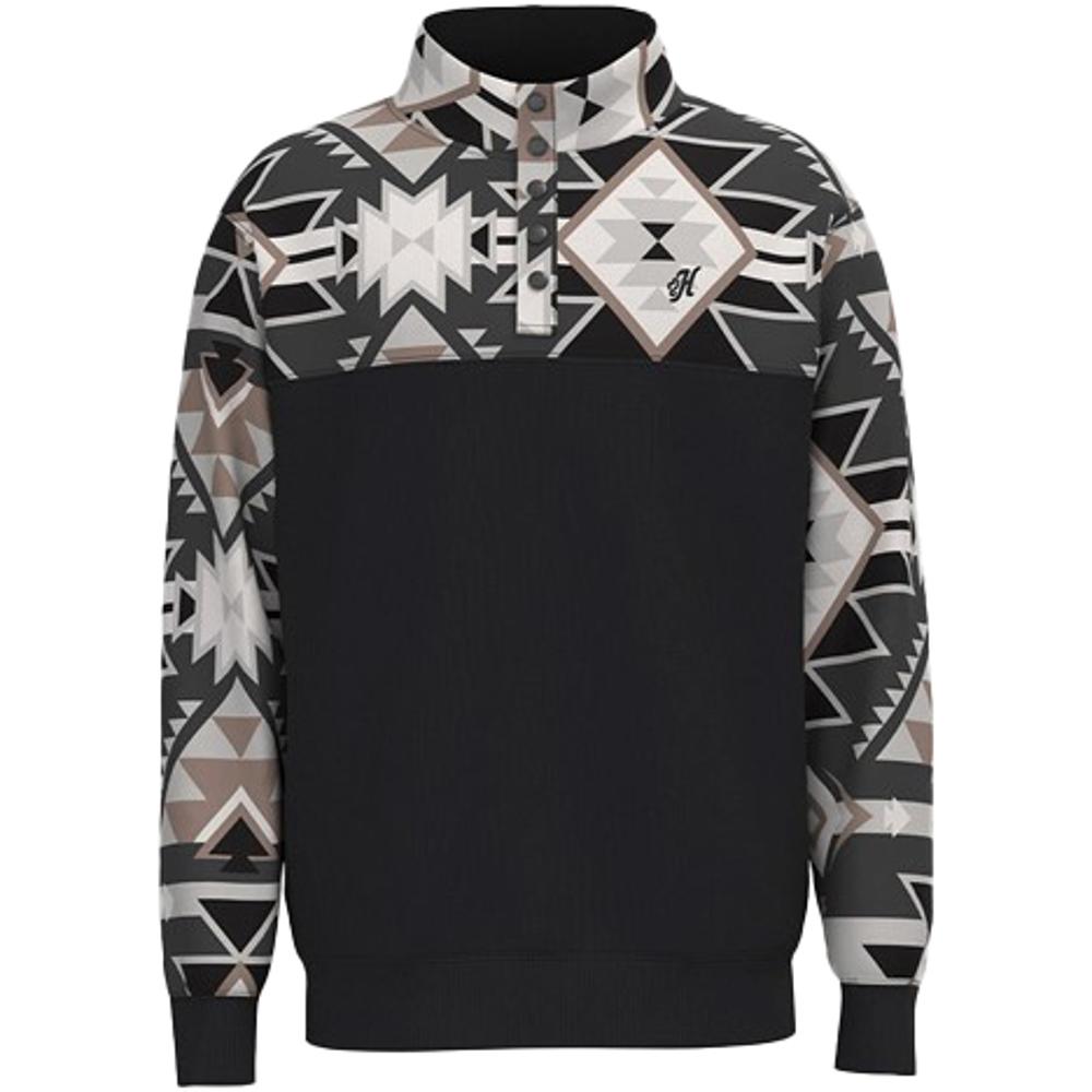 Hooey Mens Black Aztec Stevie Pullover